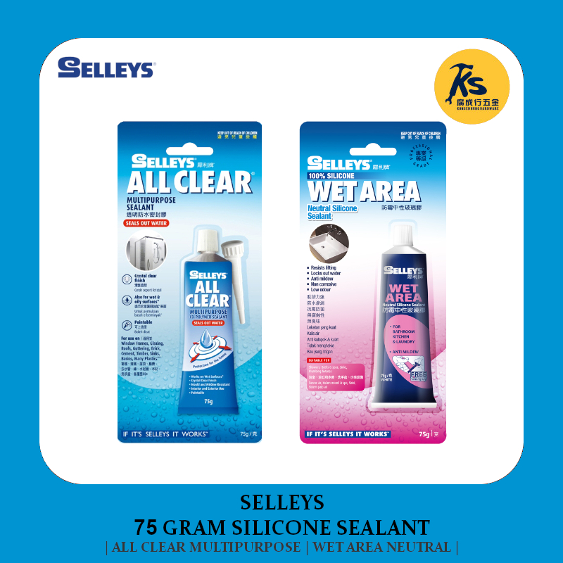 SELLEYS 75 GRM All Clean Multipurpose | 100% Wet Area Neutral Silicone ...