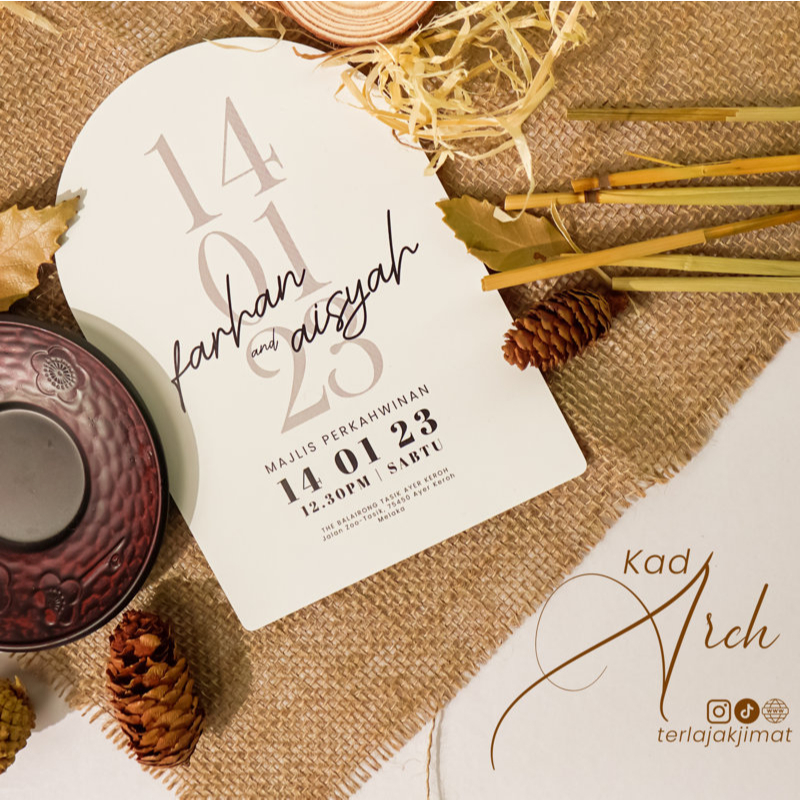 Kad kahwin size besar Arch Card + Free Sampul + Free Digital Card New ...
