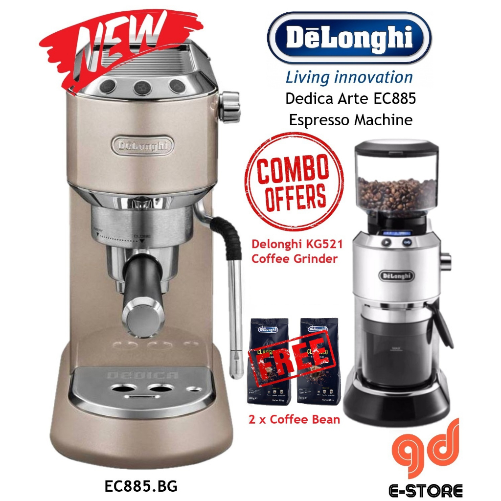Delonghi EC885 Dedica Arte Espresso Machine EC885.M EC885.BG EC885.GY ...