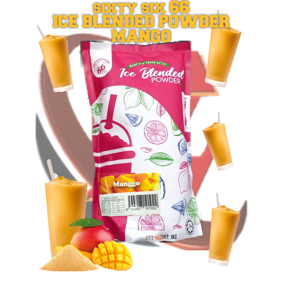 ENAM PULUH ENAM 66 SERBUK ICE BLENDED 800GM | PERISA MANGO | SERBUK AIR ...