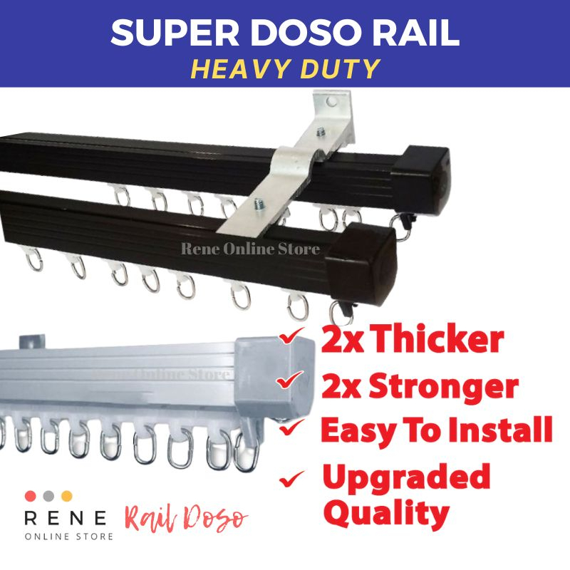 Rail Langsir Aluminium Tebal & Berkualiti ! Besi Langsir / Rel Langsir ...