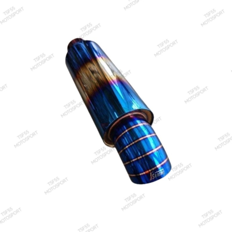 Js Racing Titanium Face Tall Blue Colour Tip Car Muffler Exhaust ...