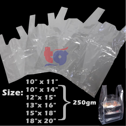 250gm Plastic PP Singlet Bag / Plastik Kantoi / Plastik Bertangkai ...