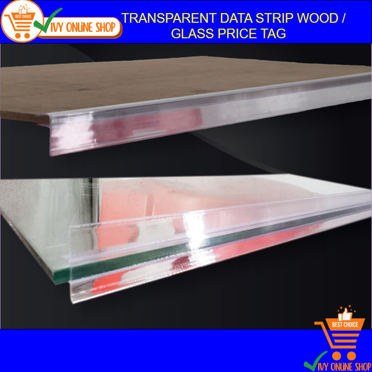 Transparent Data Strip wood / Glass Price Tag | Shopee Malaysia