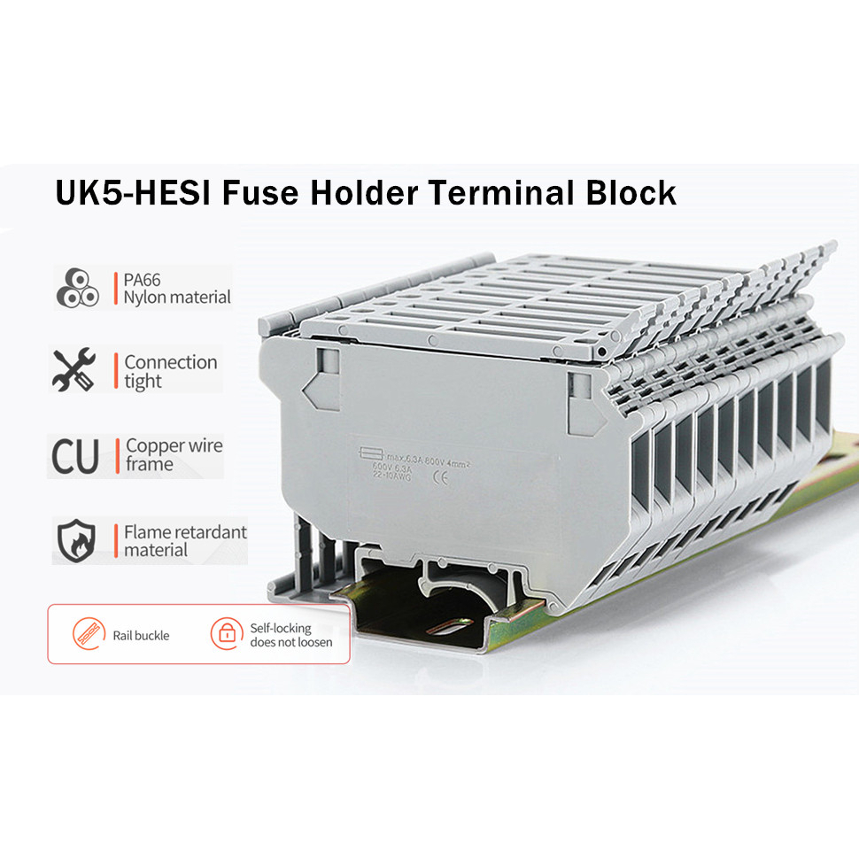 TERMINAL BLOCK UK5N GRAY & FUSE BOX | Shopee Malaysia