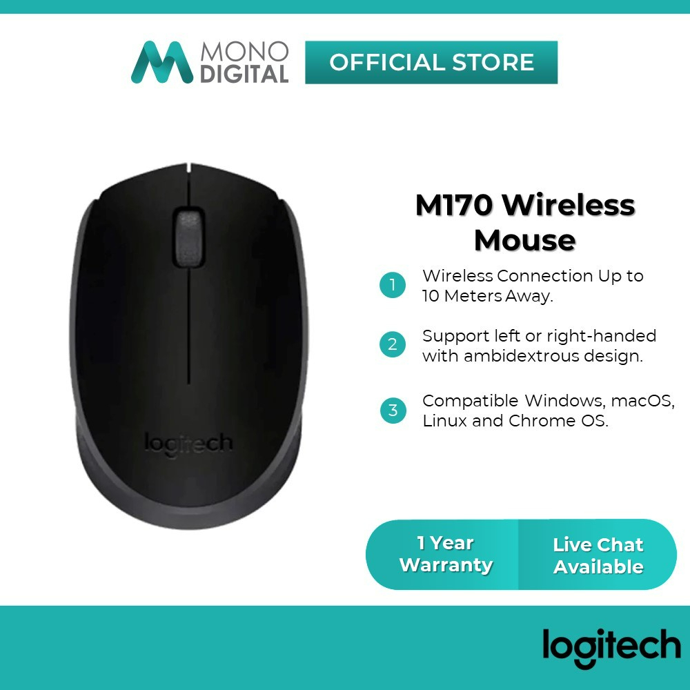 Logitech M170 Wireless Mouse Business Office Compact Portable Mouse 910 ...