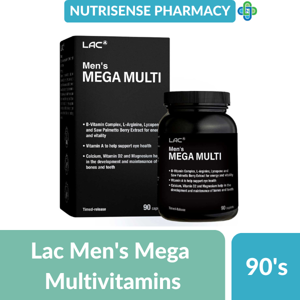 LAC Global Mega Men Multivitamins & Minerals Tablets 90's [exp 01/2025 ...