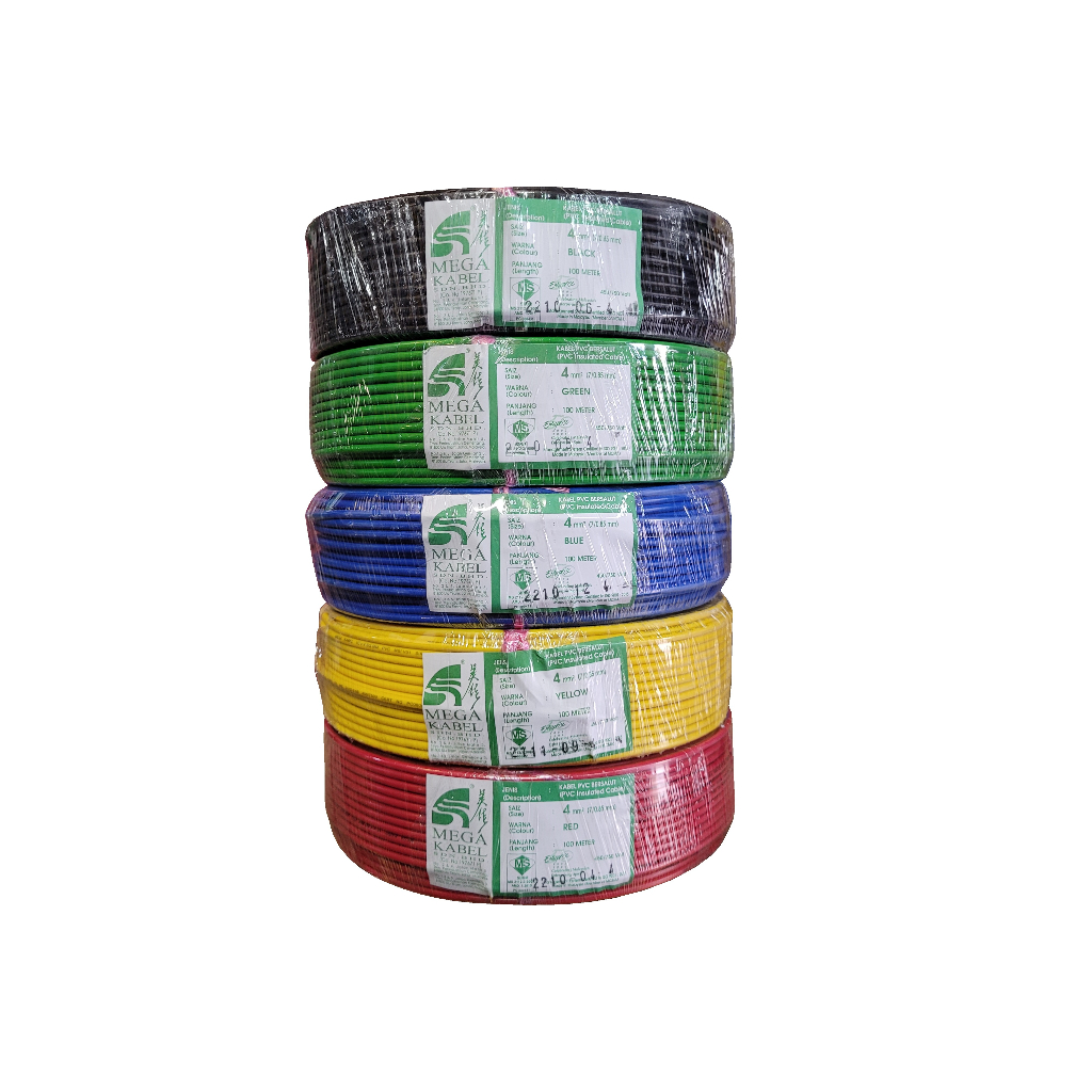 MEGA 4mm PVC Insulated Single Core Cable (100meter) | Shopee Malaysia