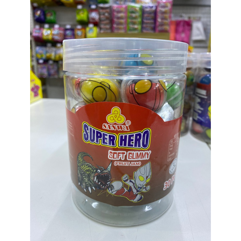 SOFT GUMMY FRUIT JAM SUPER HERO (30PCS) (HALAL) | Shopee Malaysia
