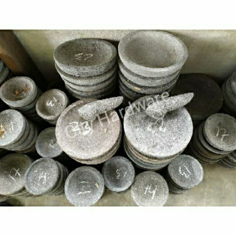 Volcanic Stone Cobek+Uleg Batu Lava Gunung Berapi | Shopee Malaysia