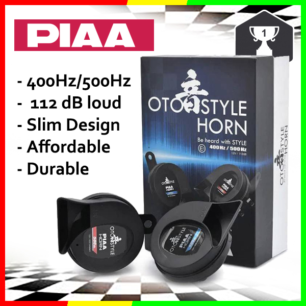 PIAA OTO Style 12V Horn 400Hz / 500Hz HO-14 Loud Slim Design 112db Dual Tone | Shopee Malaysia
