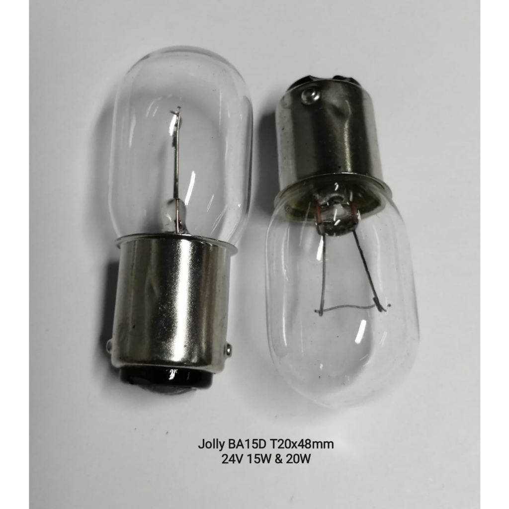 JOLLY BA15D T20X48 24V 15W, 24V 20W, 110V 25W, 130V 15W TUBULAR LAMP | Shopee Malaysia