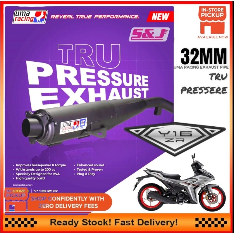 UMA RACING Y16ZR Y16 TRU PRESSURE EXHAUST PIPE RACING EXHAUST PIPE 32MM ...