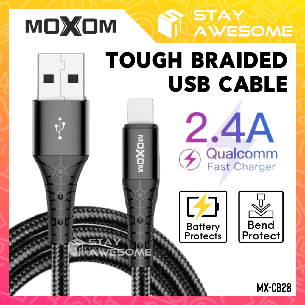 MOXOM Kabel USB To Type C Data Cable Original 2.4A PD Fast Charging ...