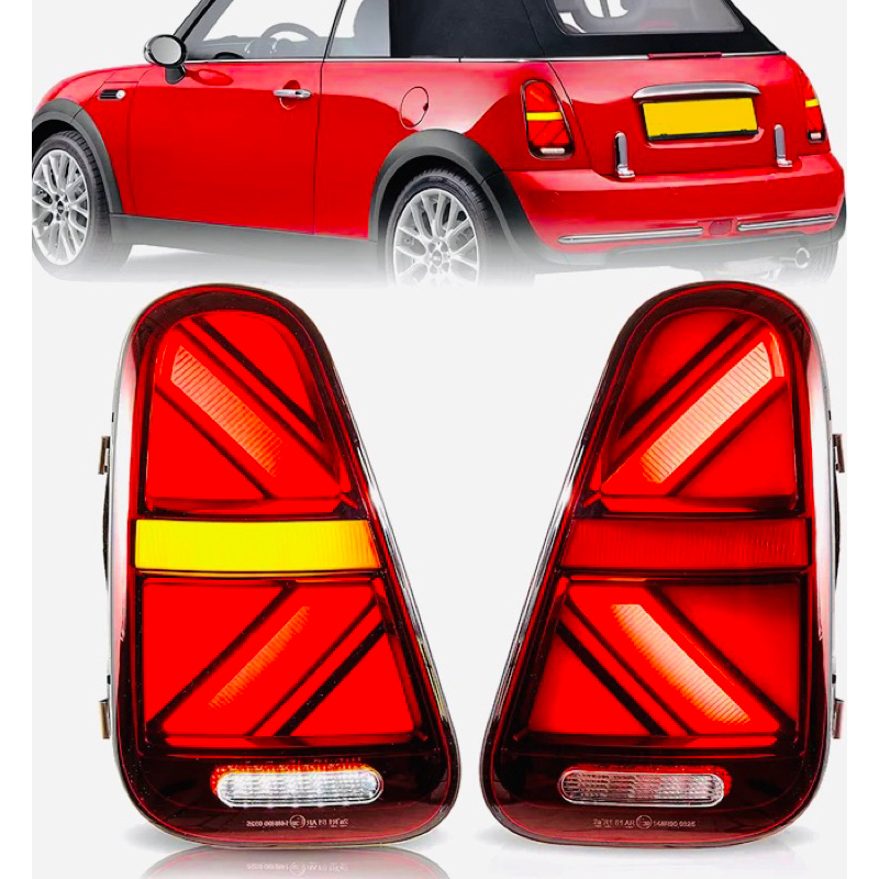 Mini Cooper R50 R52 R53 union jack V2 LED Tail Lamp Light 2001 2002 ...