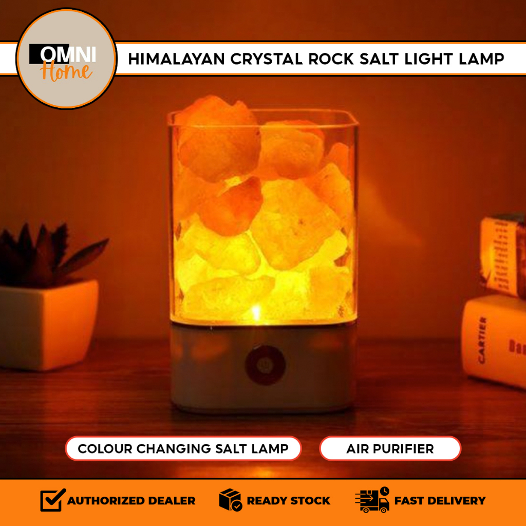 Himalayan Natural Crystal Mineral Salt Lamp | 3W Table Light USB Colour ...