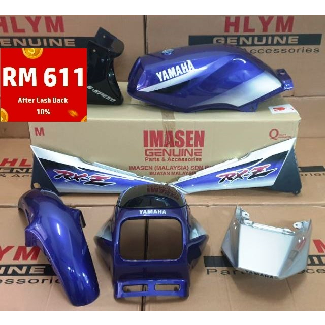🔥Y962 YAMAHA RXZ IMASEN PURPLE SILVER/RXZ HLYM MUDGUARD TEBAL🔥COVER SET ...