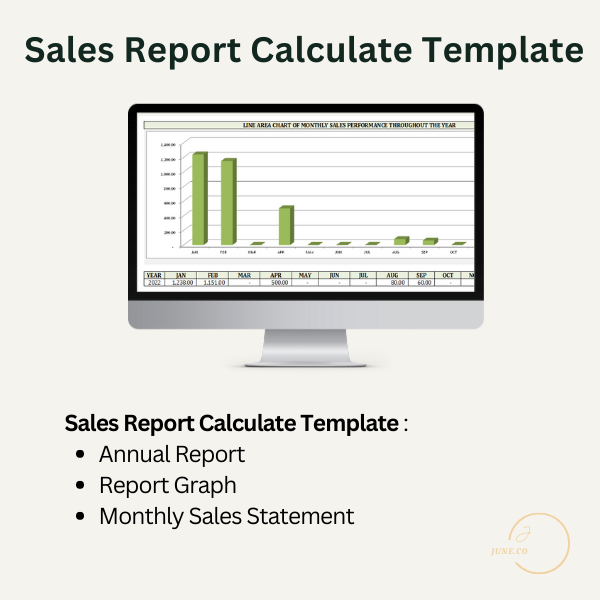 SALES STATEMENT SALES REPORT MONTHLY BUSINESS SALES RECORD LAPORAN ...