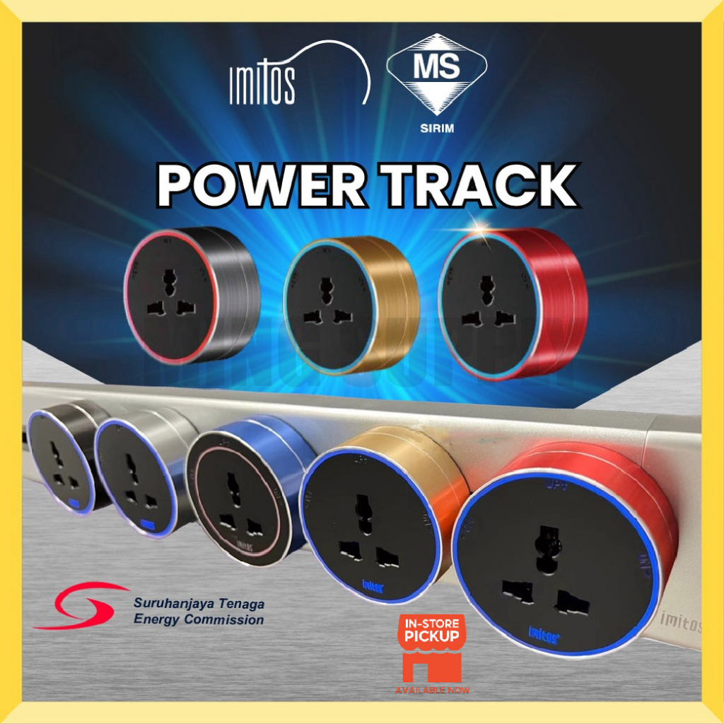 MS_SIRIM IMITOS Power Track Surface Long Rail Bar Socket Flat 13A 3 Pin ...