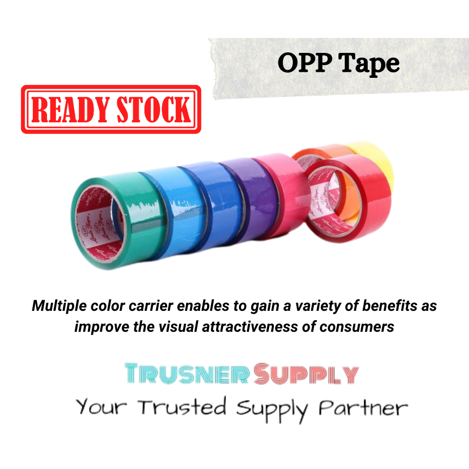 (5 PCS)COLOUR OPP TAPE | Adhesive Tape (48MM x 45M) - YELLOW | Shopee Malaysia