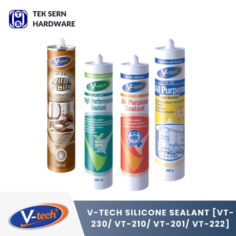 V-TECH SILICONE SEALANT- All Purpose Sealant/ Gap Sealant/ High ...