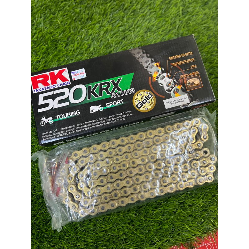 RK RX-RING CHAIN 520 KRX / 520 RX-RING CHAIN 120L GOLD COLOR CHAIN ...