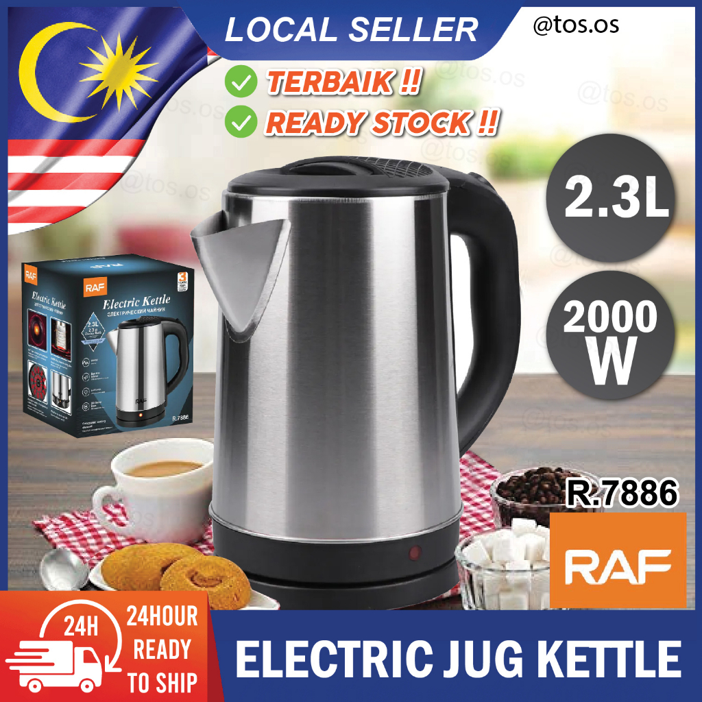 RAF 2.3L Cordless Electric Jug Kettle 2000W Fast Boiling 360° Rotating ...