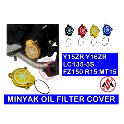 Y15ZR Y16ZR LC135-5S FZ150 R15 MT15 MINYAK OIL FILTER COVER TRANSPARENT ...