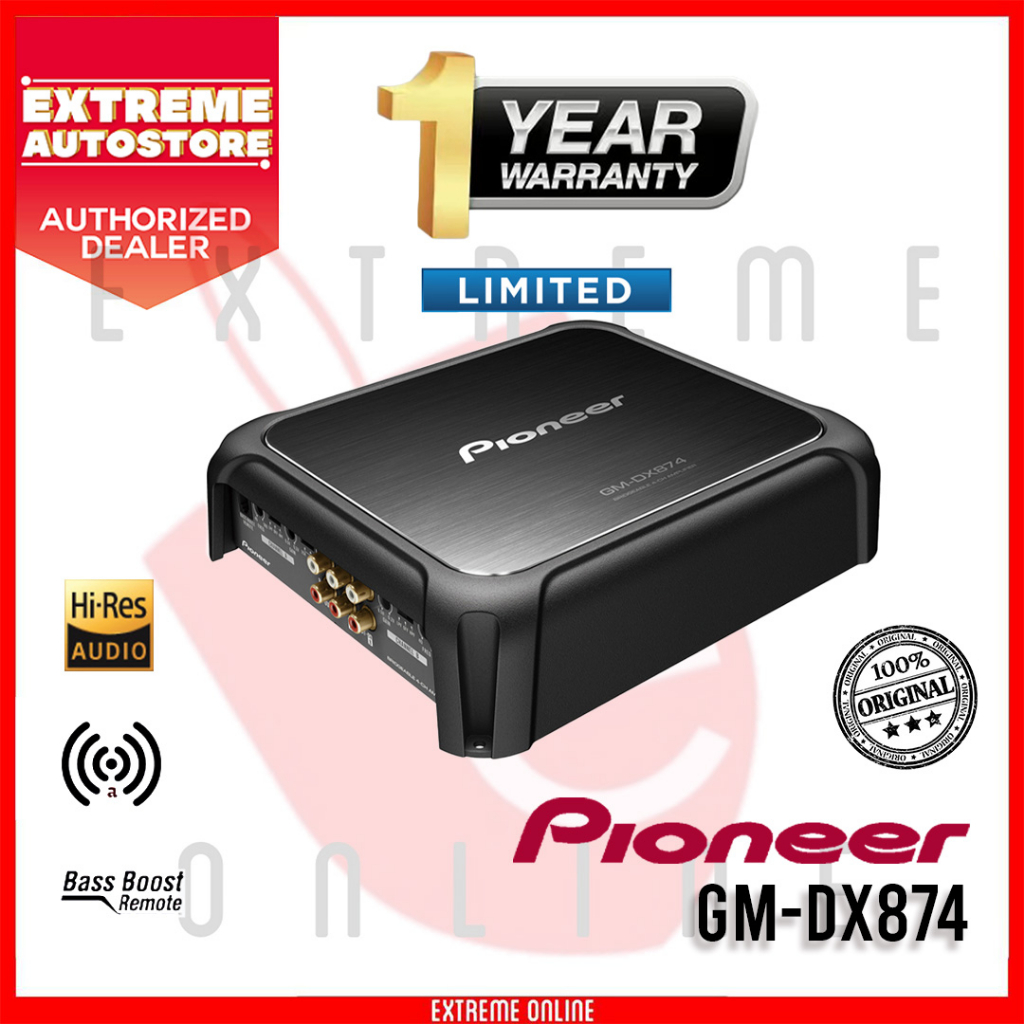 Pioneer GM-DX874 - Class FD 4-Channel Bridgeable Amplifier with Gold ...