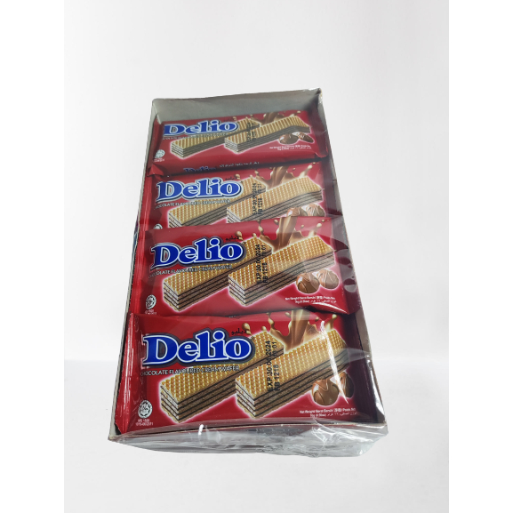Delio Cream Wafer 16g x 24pcs [Makanan Budak] >Chocolate / Strawberry ...