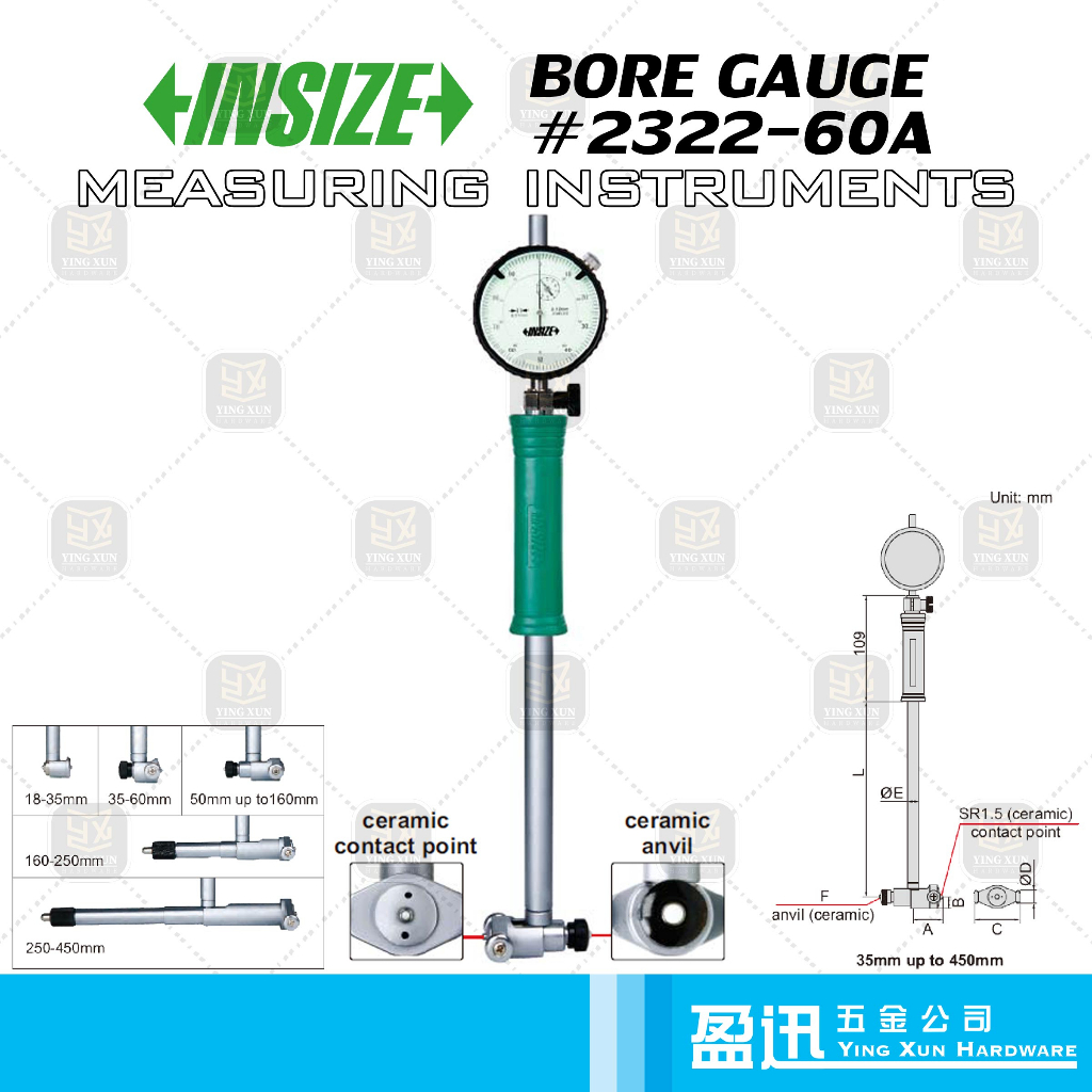 Insize Bore Gauges #2322-60A 35MM - 60MM | Shopee Malaysia