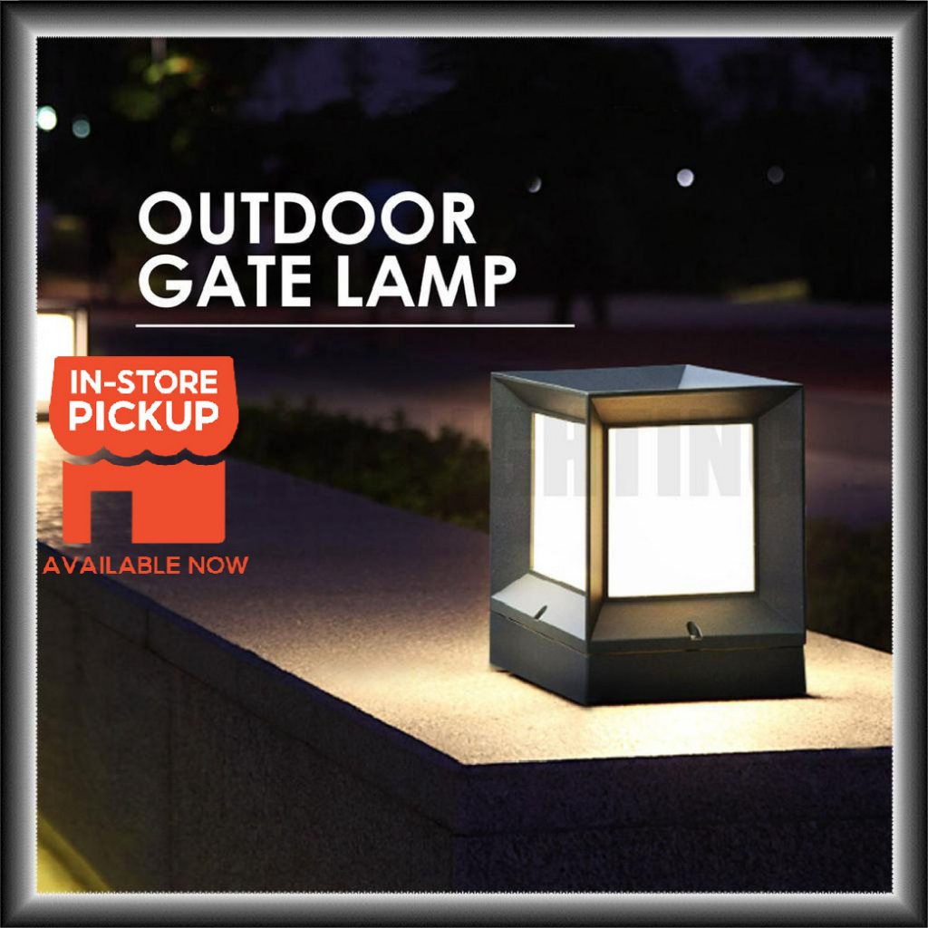 [High Quality] Gate light Modern Cubic Outdoor Gate Weatherproof E27 ...