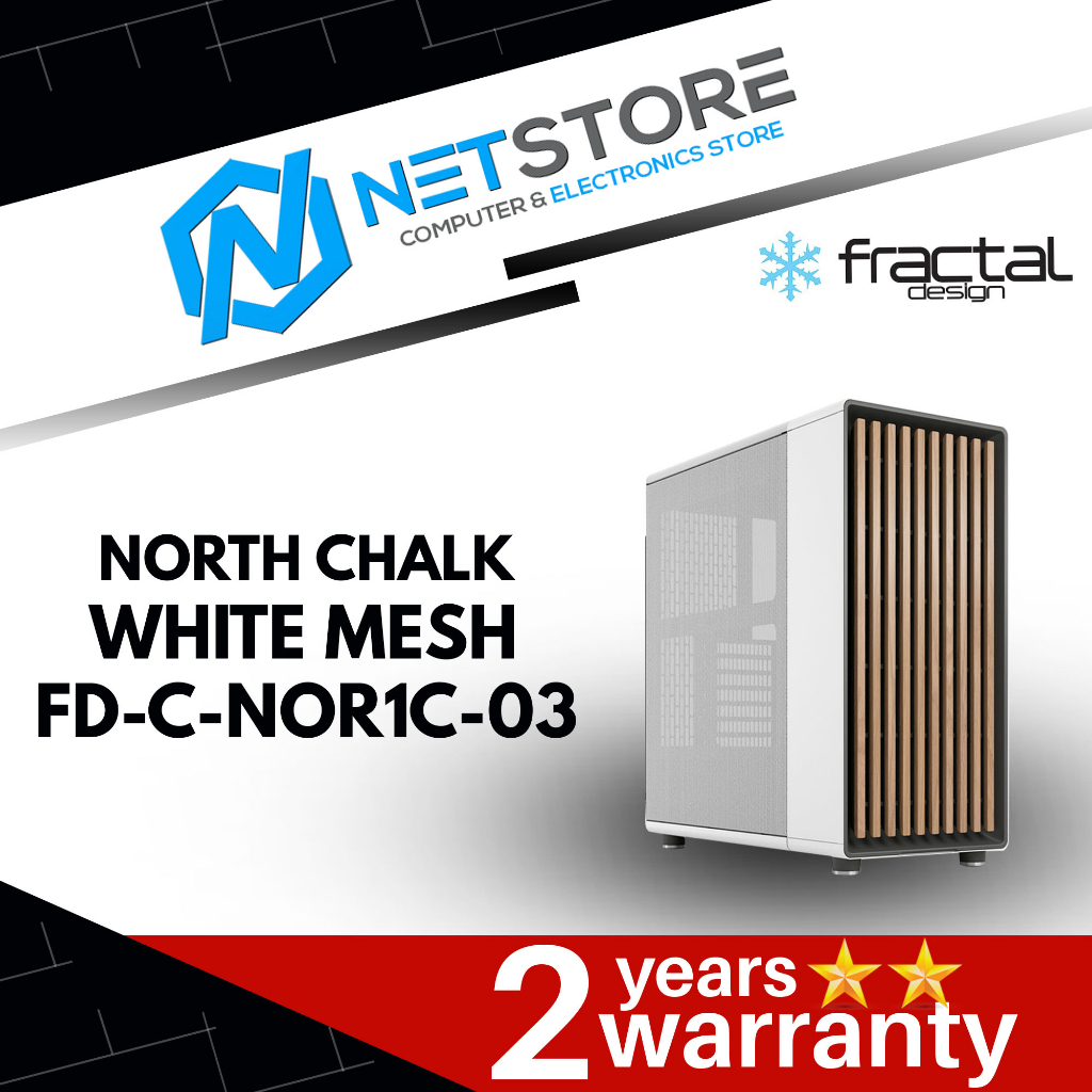 FRACTAL DESIGN NORTH CHALK WHITE MESH - FD-C-NOR1C-03 | Shopee Malaysia