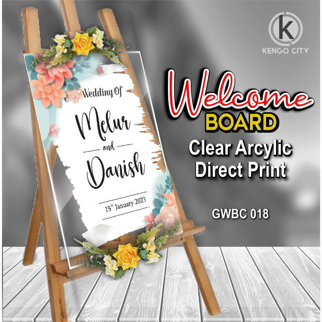 Welcome Board / Acrylic Welcome board / Crystal Board / Wedding Signage ...