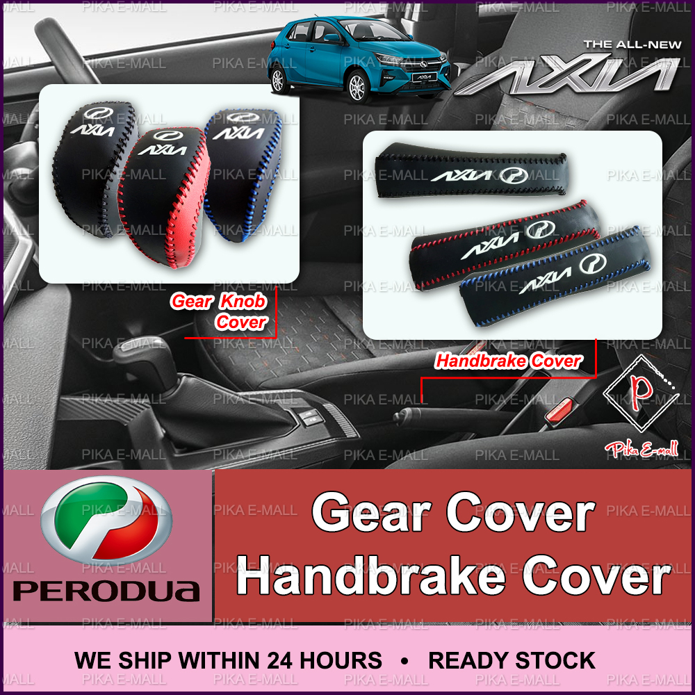 Perodua All New Axia 2023 Gear Handbrake Cover Leather Sarung Gear Knob ...