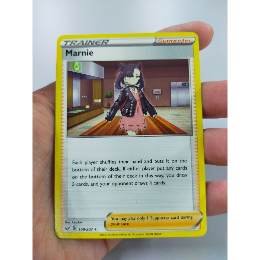 Trainer Type - Pokemon Card - Marnie 169/202 | Shopee Malaysia