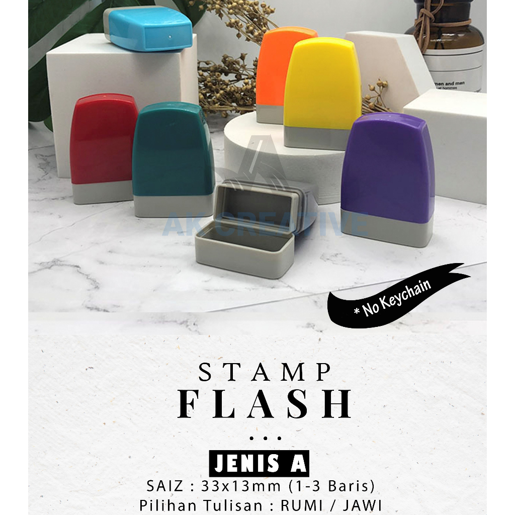 (FLASH COP) Cop nama saiz kecil siap ink | Shopee Malaysia