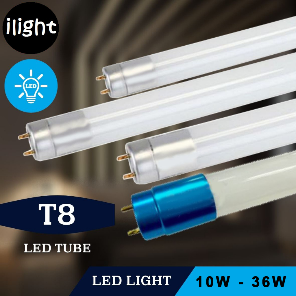 LED Fluorescent T8 Lampu Kalimantang 10W (2FT) 20W, 24W, 33W , 30W (4FT) WARM WHITE DAYLIGHT ...