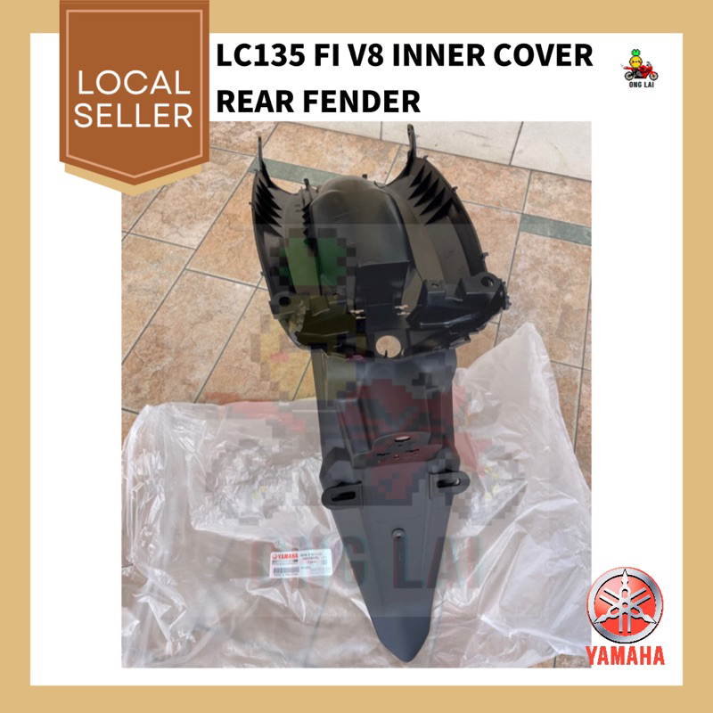 YAMAHA LC135 FI V8 REAR FENDER INNER COVER ORIGINAL HITAM MATI KAVER ...