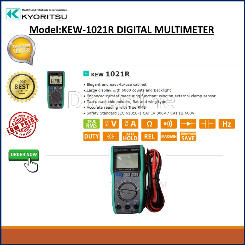 KYORITSU DIGITAL MULTI METER , (KEW-1021R) | Shopee Malaysia
