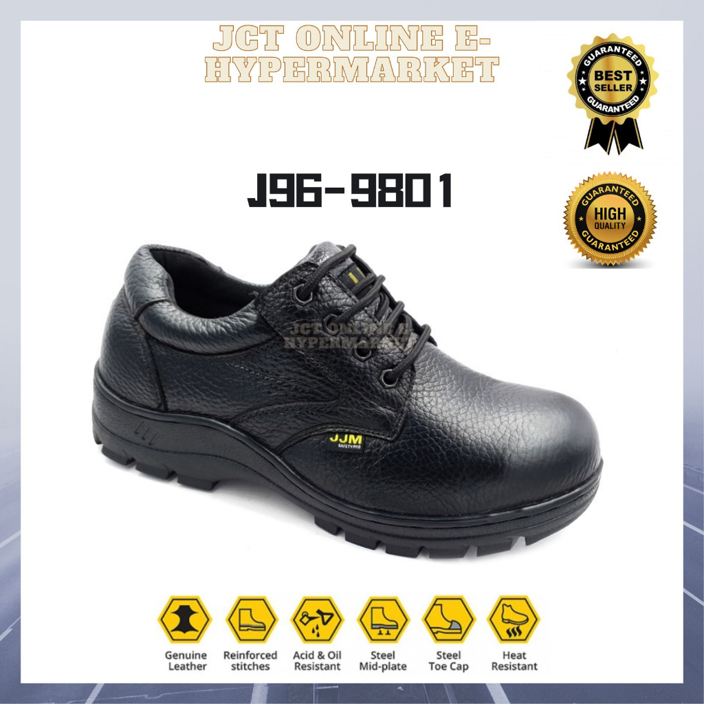 🔥Ready Stock🔥JJM Safety Steel Toe Steel Plate Anti Slip Leather Shoes ...