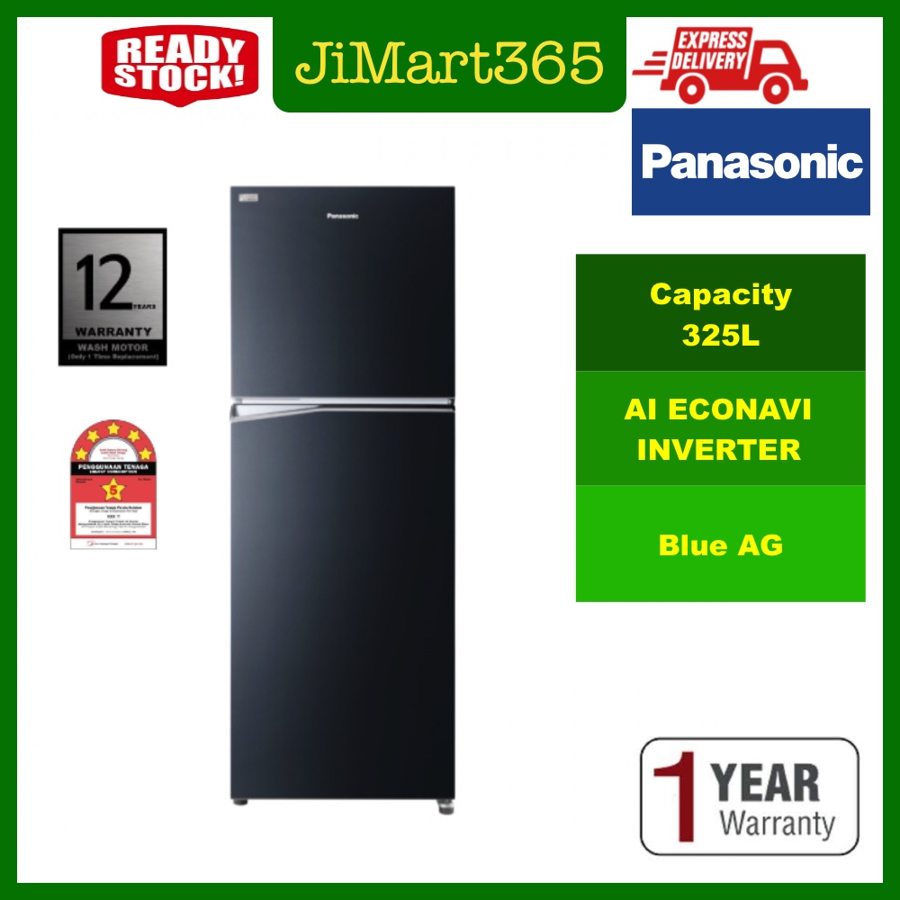 Panasonic 325L 2 Door ECONAVI Inverter Refrigerator NR-TV341BPKM ...