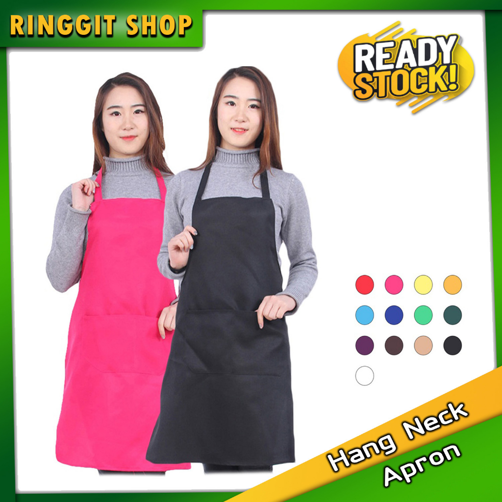 Ringgit Shop Hang Neck Apron Overall Apron Murah Apron Dapur Kitchen ...