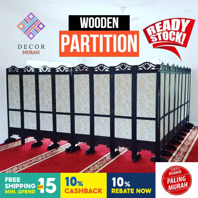 PEMBAHAGI RUANG KAYU / PARTITION KAYU ORIGNAL / WOODEN SCREEN DIVIDER ...