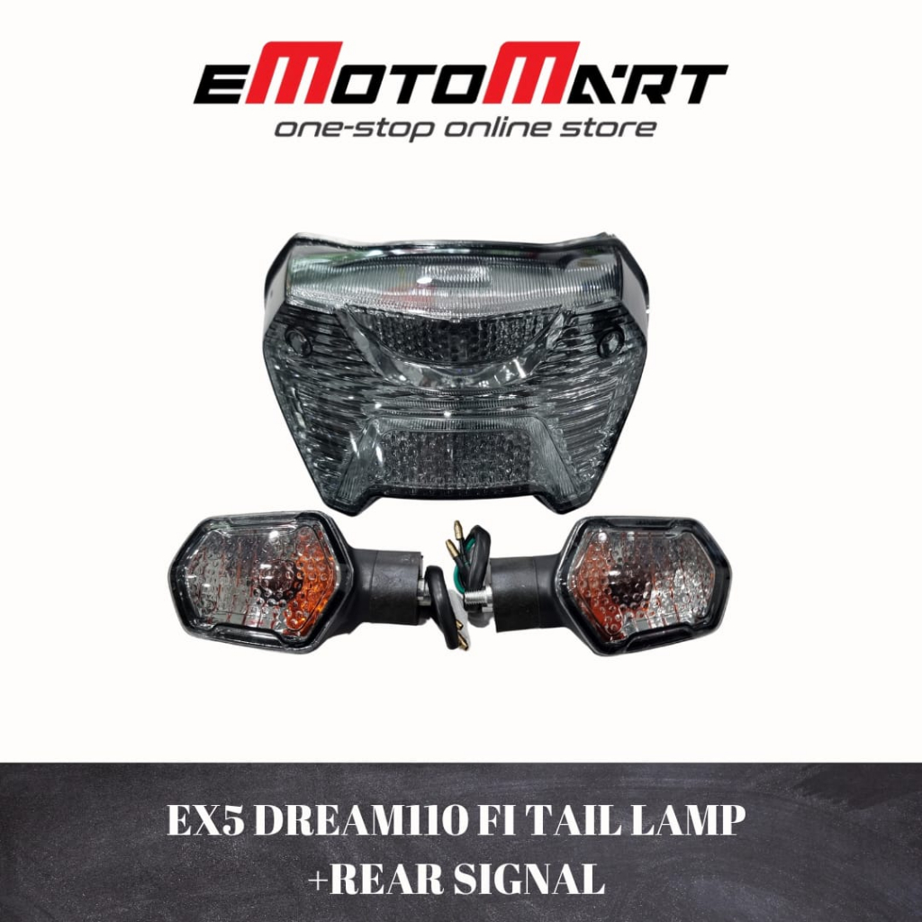 HONDA EX5 DREAM110 FI FUEL INJECTION TAIL LAMP + REAR SIGNAL TINTED ...