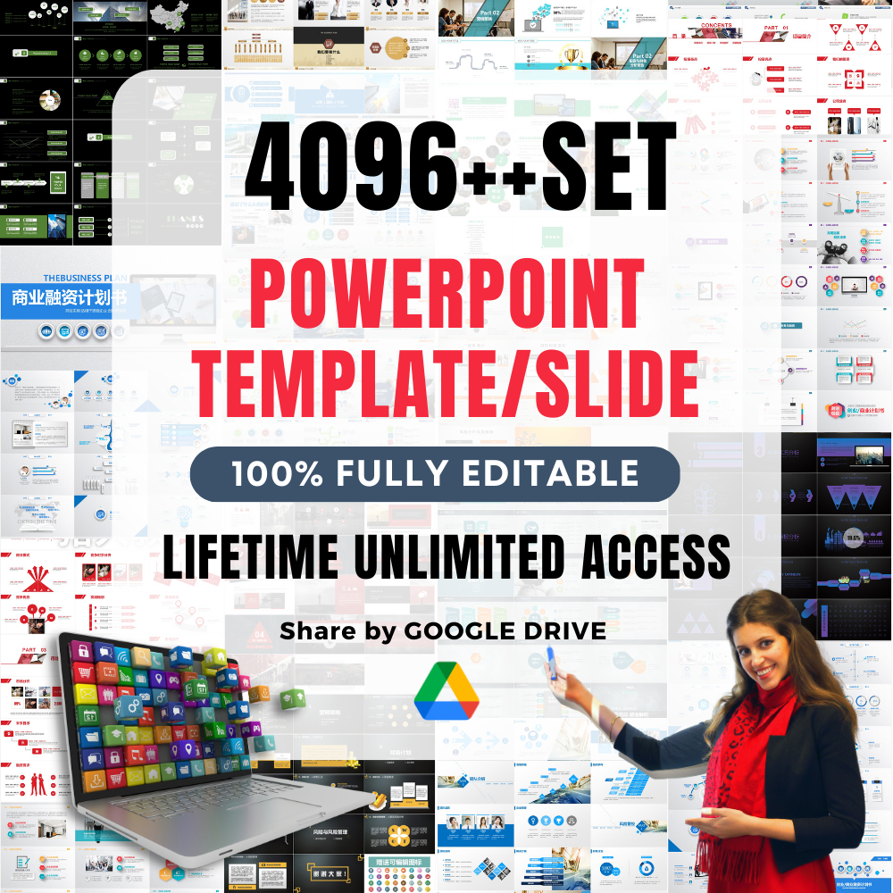 PowerPoint Templates with up to 4096 Bundle Set Design | 100% Fully ...