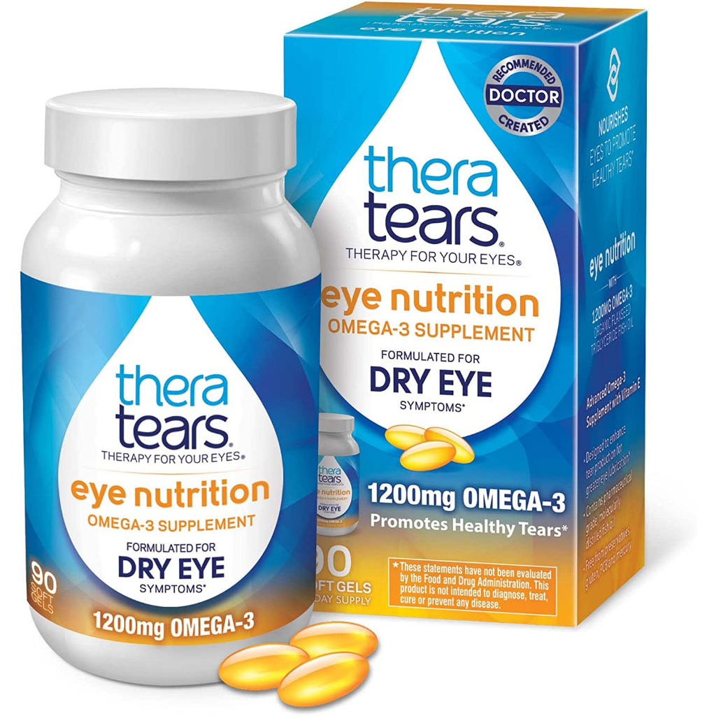 TheraTears Dry Eye Therapy Eye Drops | TheraTears 1200mg Omega 3 ...