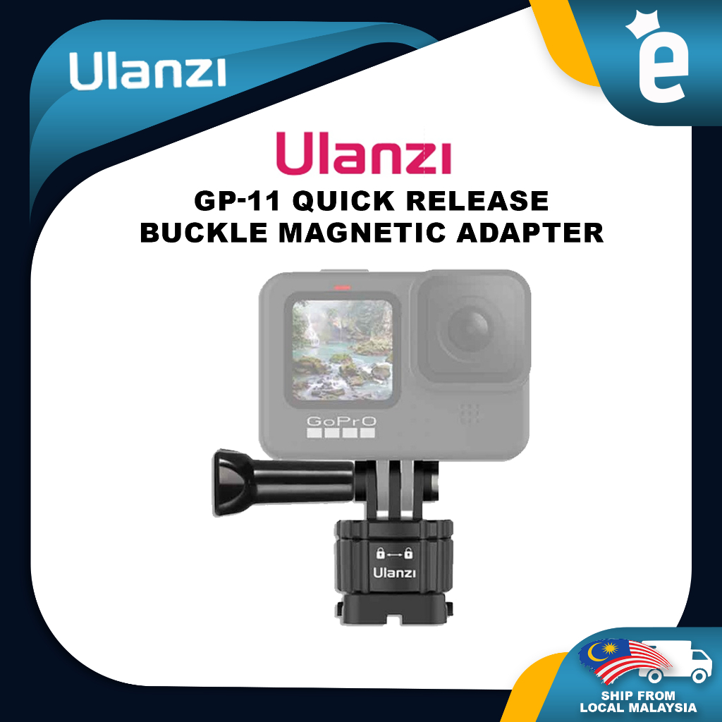 ULANZI GP-11 Magnetic Quick Release Buckle Mount Adapter for GoPro HERO 10 9 8 7 6 5 MAX Ulanzi ...