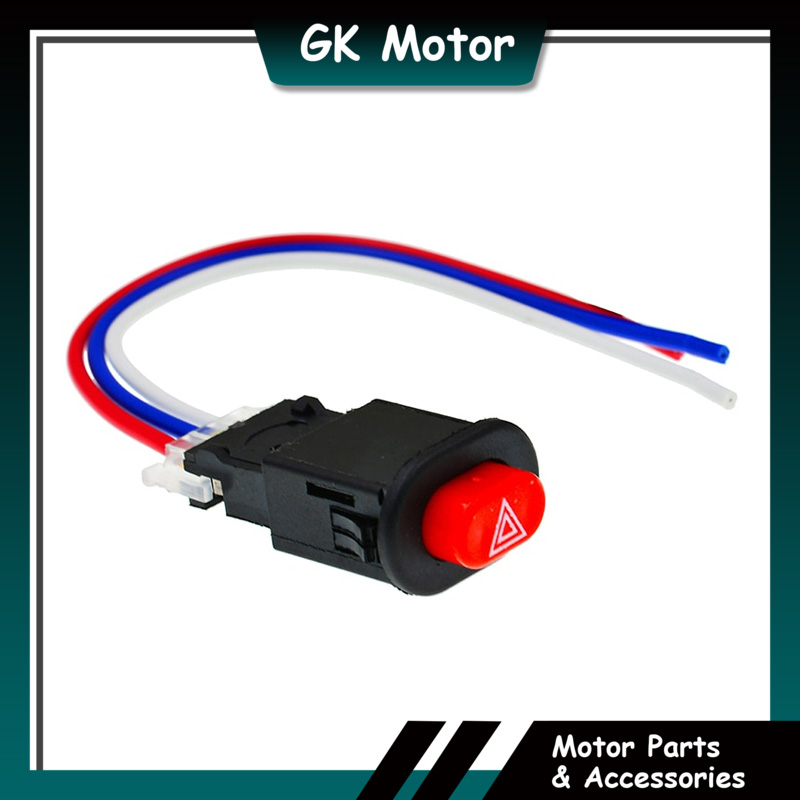 MOTORCYCLE SWITCH HAZARD LIGHT SWITCH BUTTON DOUBLE FLASH WARNING ...