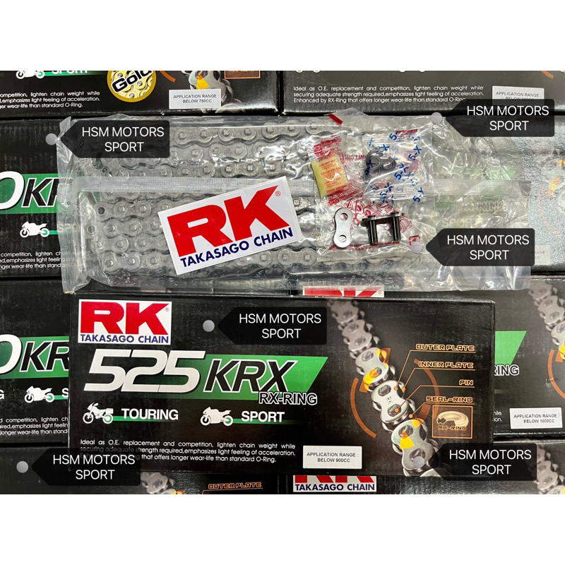 RK KRX KLO GS X-Ring O-RING CHAIN GOLD 520/525/530/428 /120-130 122-132 ...